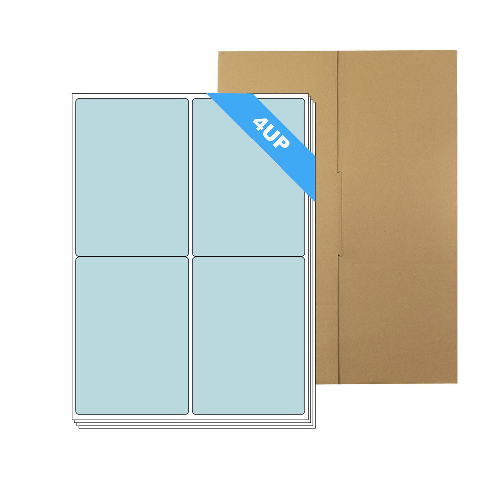 Light Blue Labels 139 x 99.1mm 4 Labels Per Sheet – Blumax
