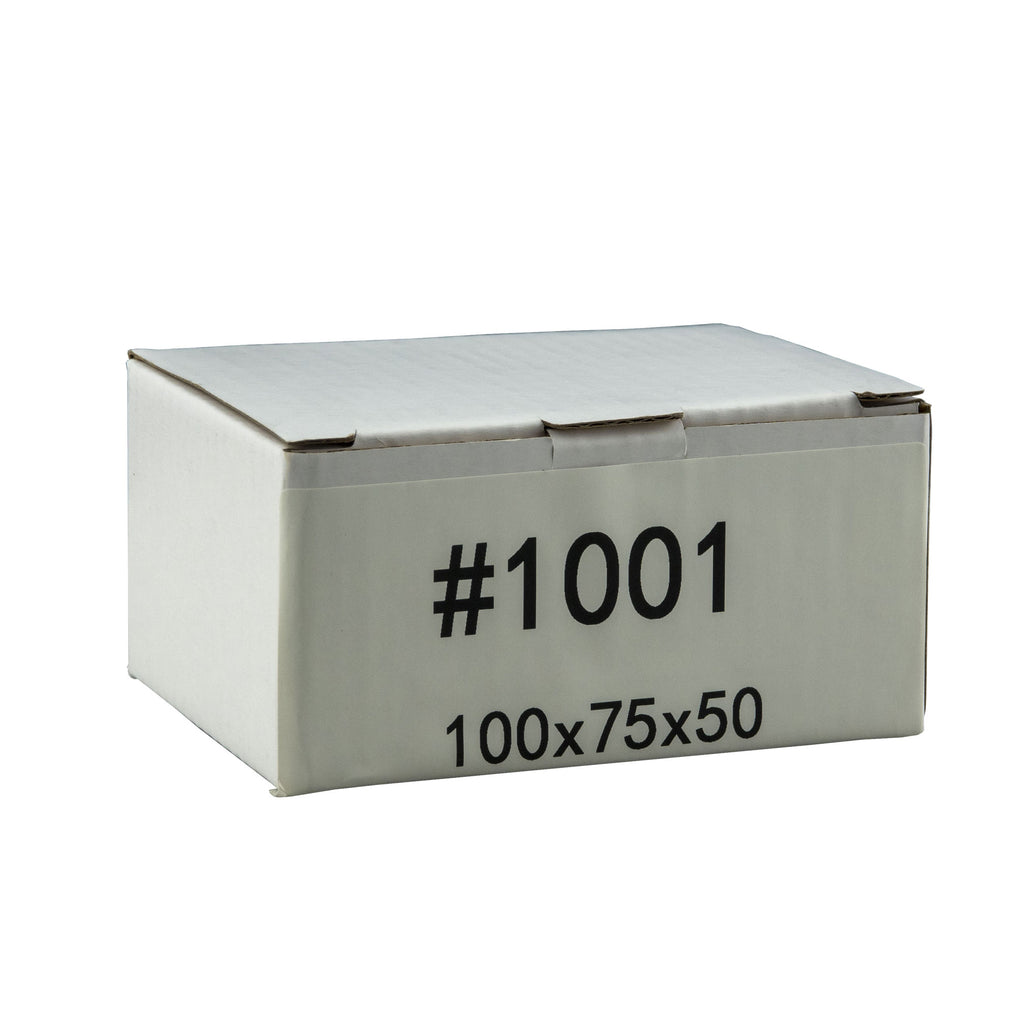 100mm x 75mm x 50mm White Carton Cardboard Shipping Box (#1001) – Blumax